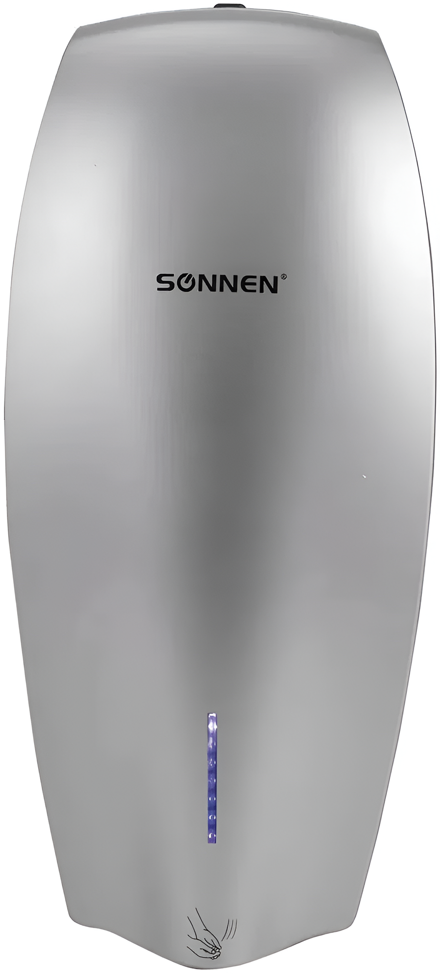 Сушилка для рук SONNEN "HD", серая, мощность 1200Вт, время сушки 7-12 сек.
