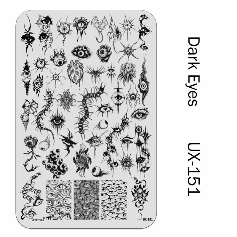 Трафарет для стемпинга Dark Eyes UX-151