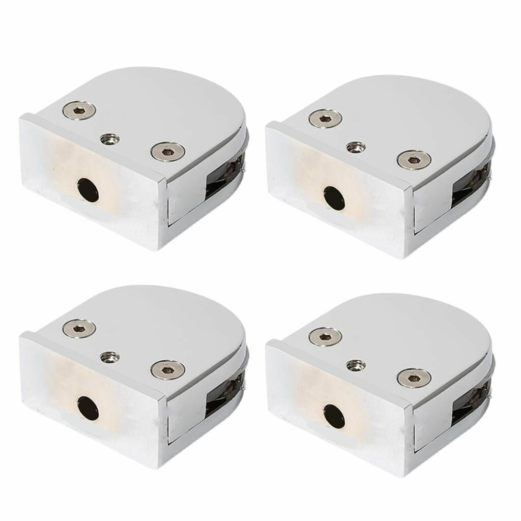 Универсальный крепеж для стекла с антикоррозийным покрытием и защитой для детей, Плоское дно, свет - Большой