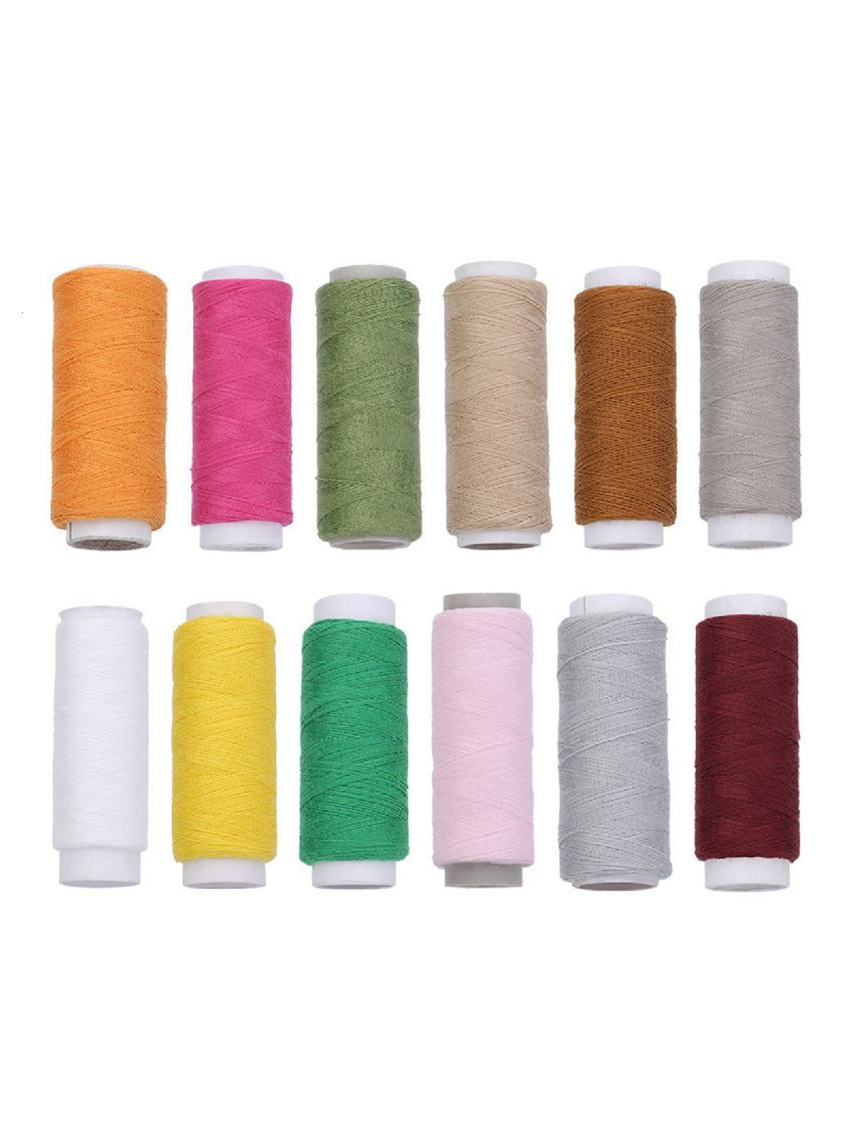 120 катушек полиэстеровой швейной нити, Стиль C 12 цветов