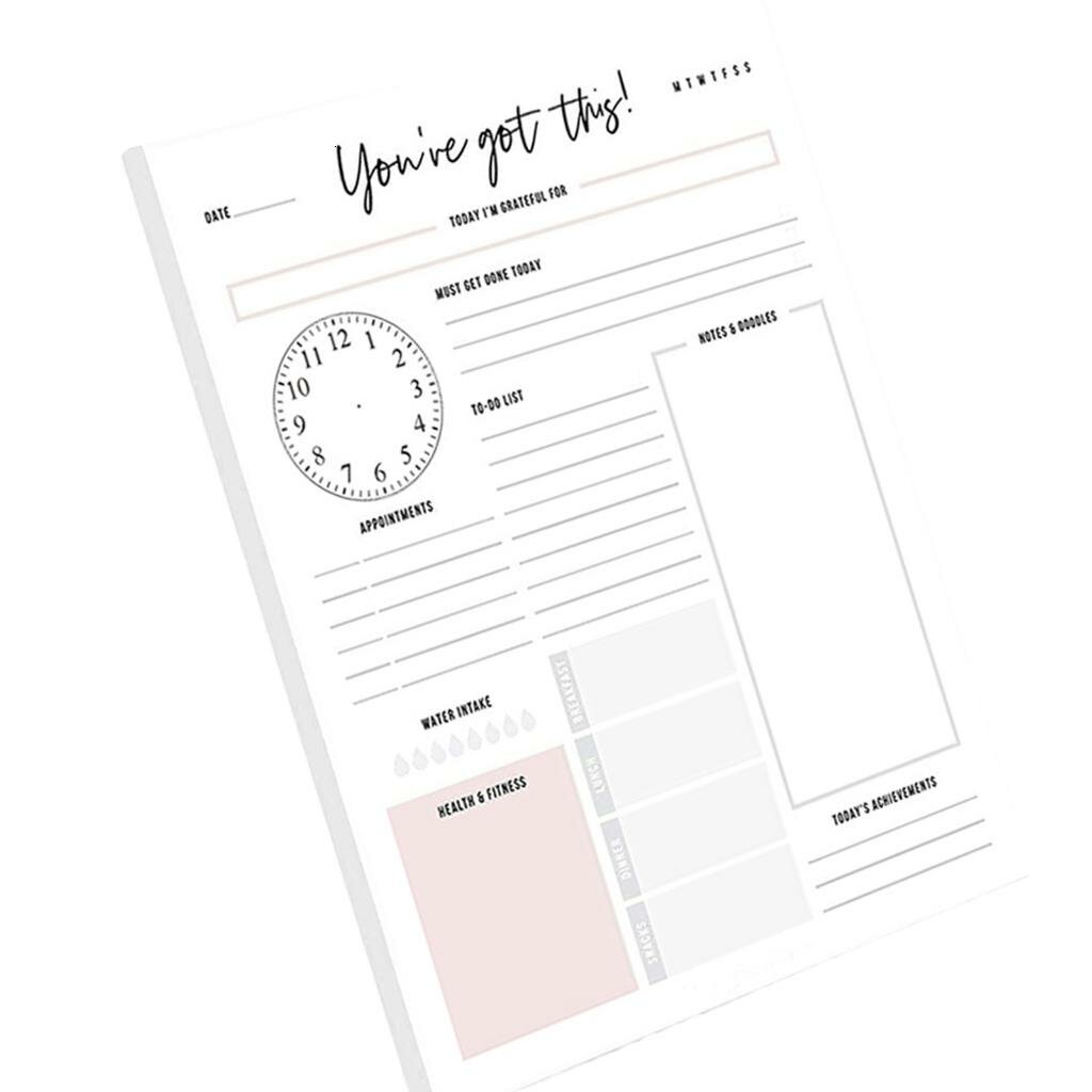 Журнал для отслеживания питания для фитнес-чтения, блокноты для ежедневного планирования на 60 листов 21x14 см