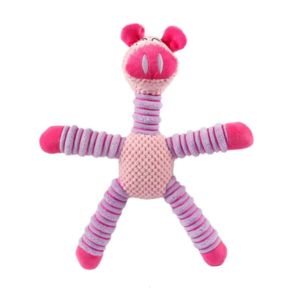 Мягкая игрушка для собак с погремушкой и пищалкой, свинья