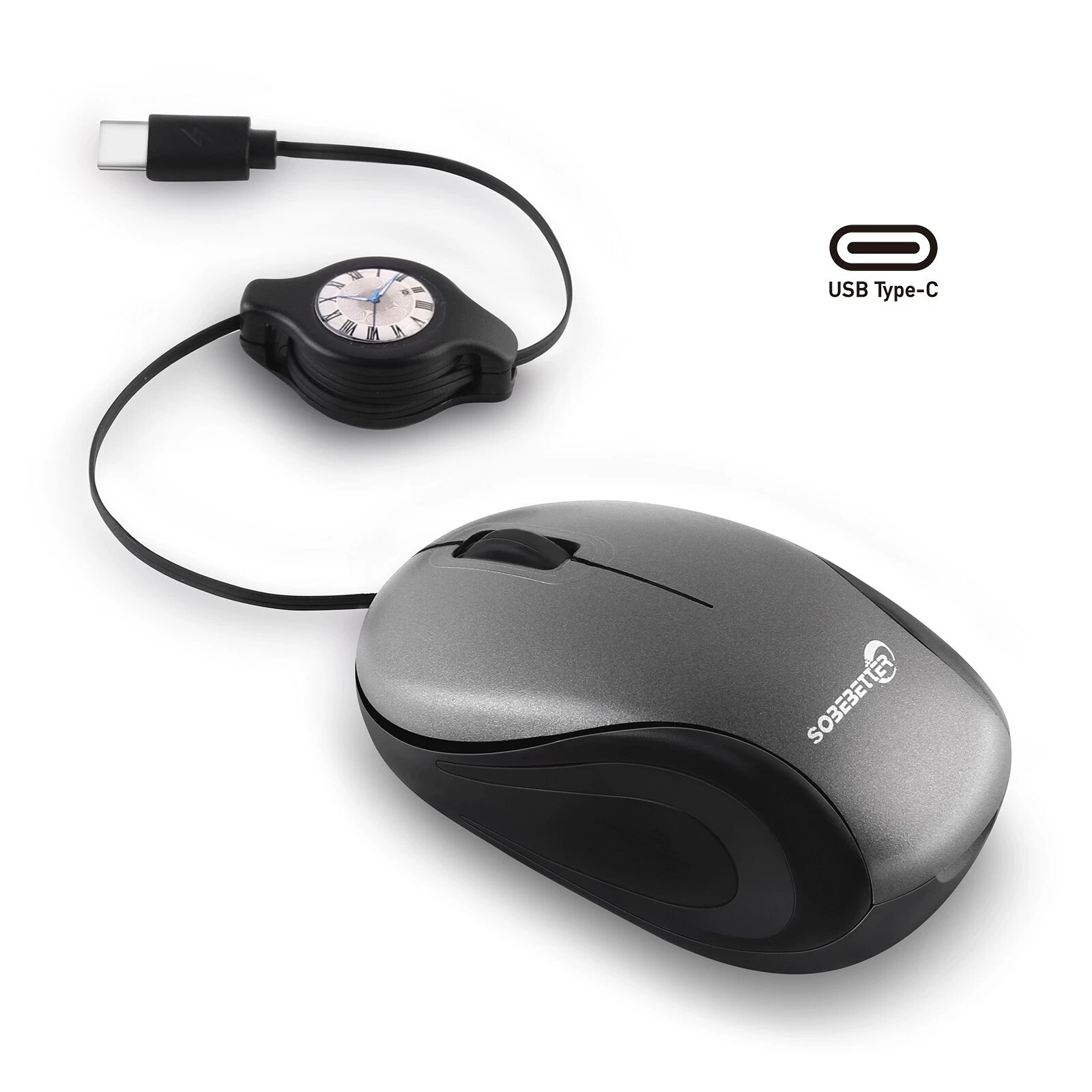 Миниатюрная проводная мышь с интерфейсом Type-C, USB Thunderbolt, подходит для ноутбуков, планшетов и телефонов Apple,