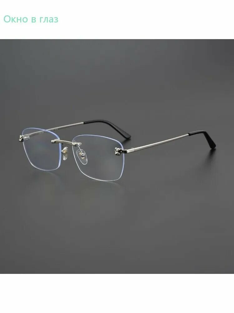 Cartier безободковые квадратные мужские и женские деловые повседневные очки близорукость кадр CT0148O