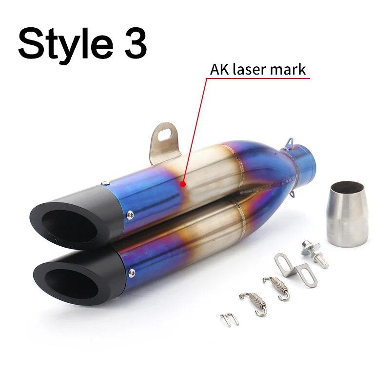 Для gsxr S1000 S1000RR cbr250rr yzf R6 мотоцикл двойной выпускной глушитель выхлопная труба style 3