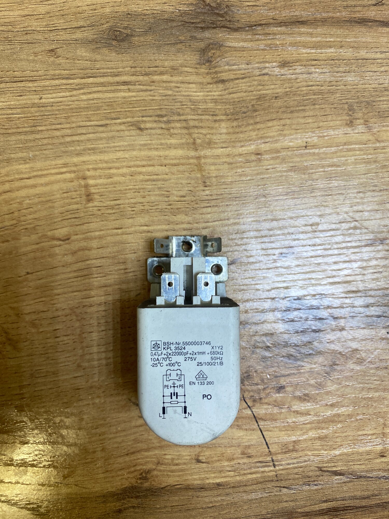 Сетевой фильтр для стиральной машины Bosch MAXX 4, оригинал, б/у