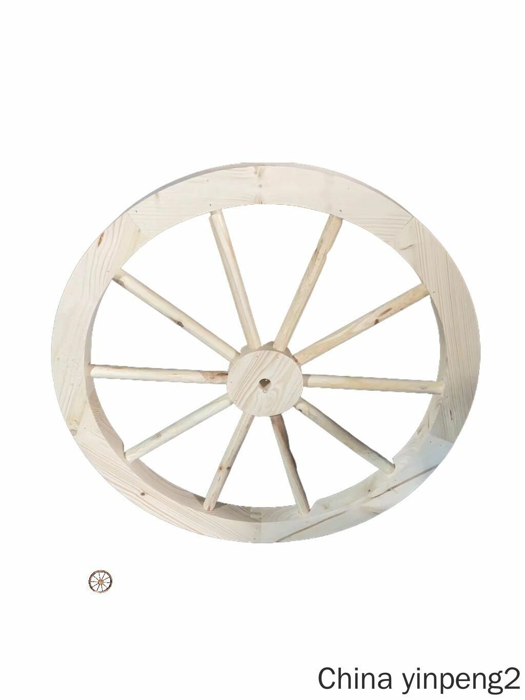 Колесо от телеги деревянное декоративное. D71см. Без покрытия