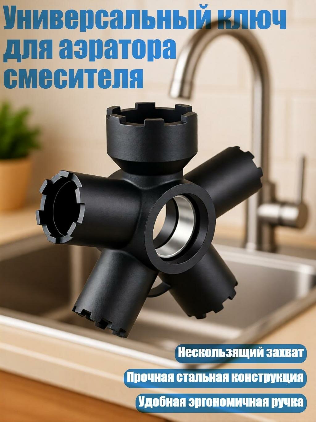 Универсальный ключ для аэратора смесителя