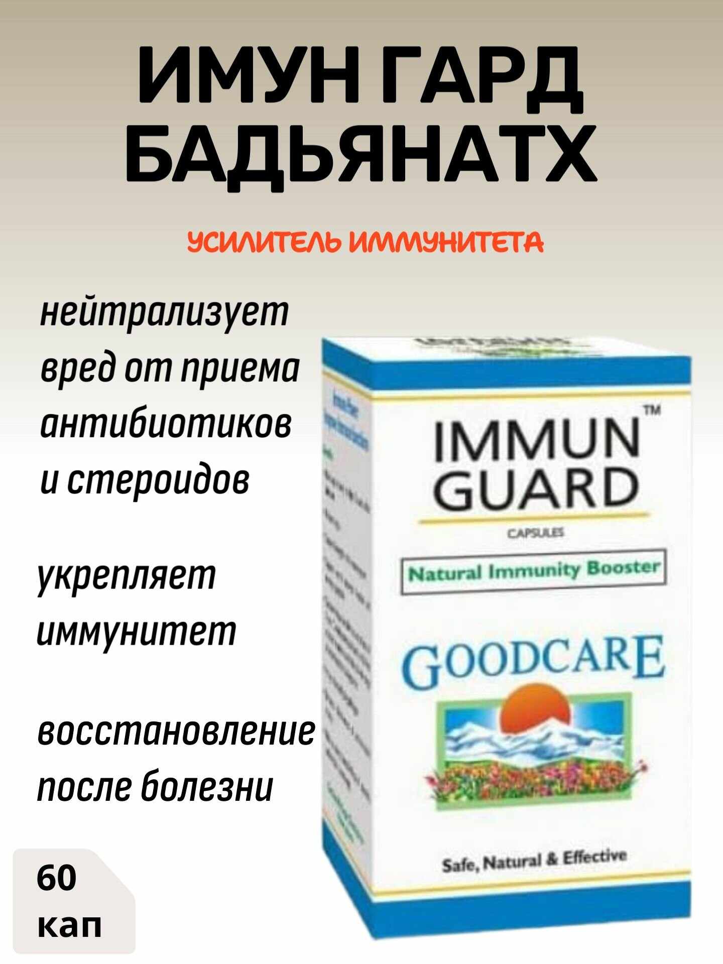 Имун Грд Бадьянатх ( Baidyanath Good care) 60 капсул