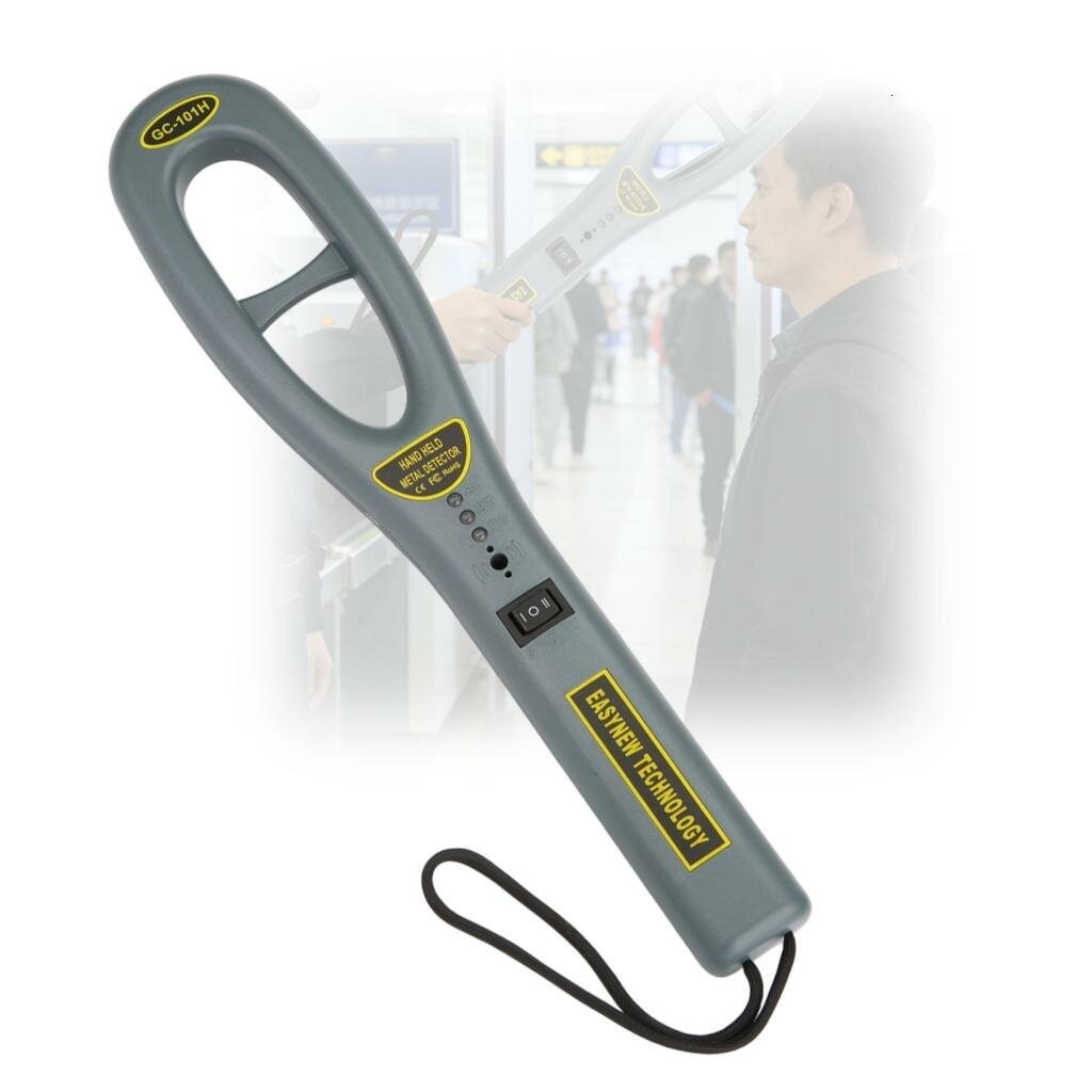 Металлодетектор портативный с звуковой и виброиндикацией, без батареи