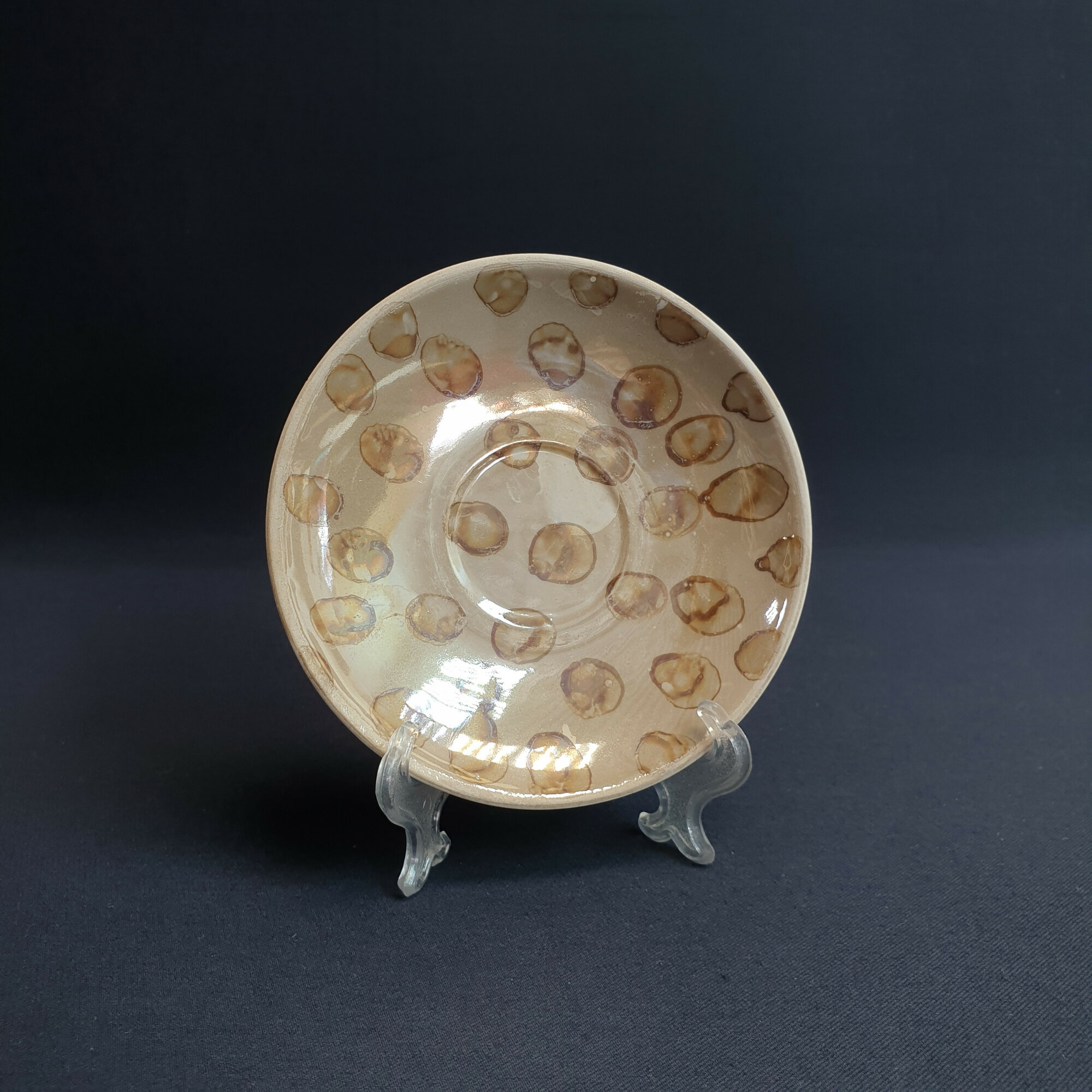 Блюдце кофейное Полтава, фарфор крытье 115 мм, винтаж СССР