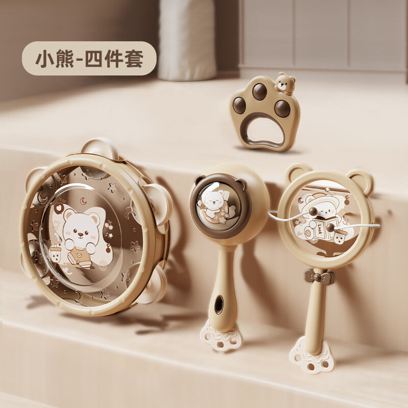 Подарок на полнолуние для новорожденных, погремушка, подарочная коробка для детей 0-1 года, 3 месяца, гель для прорезывания зубов, жевательная успокаивающая игрушка для малышей