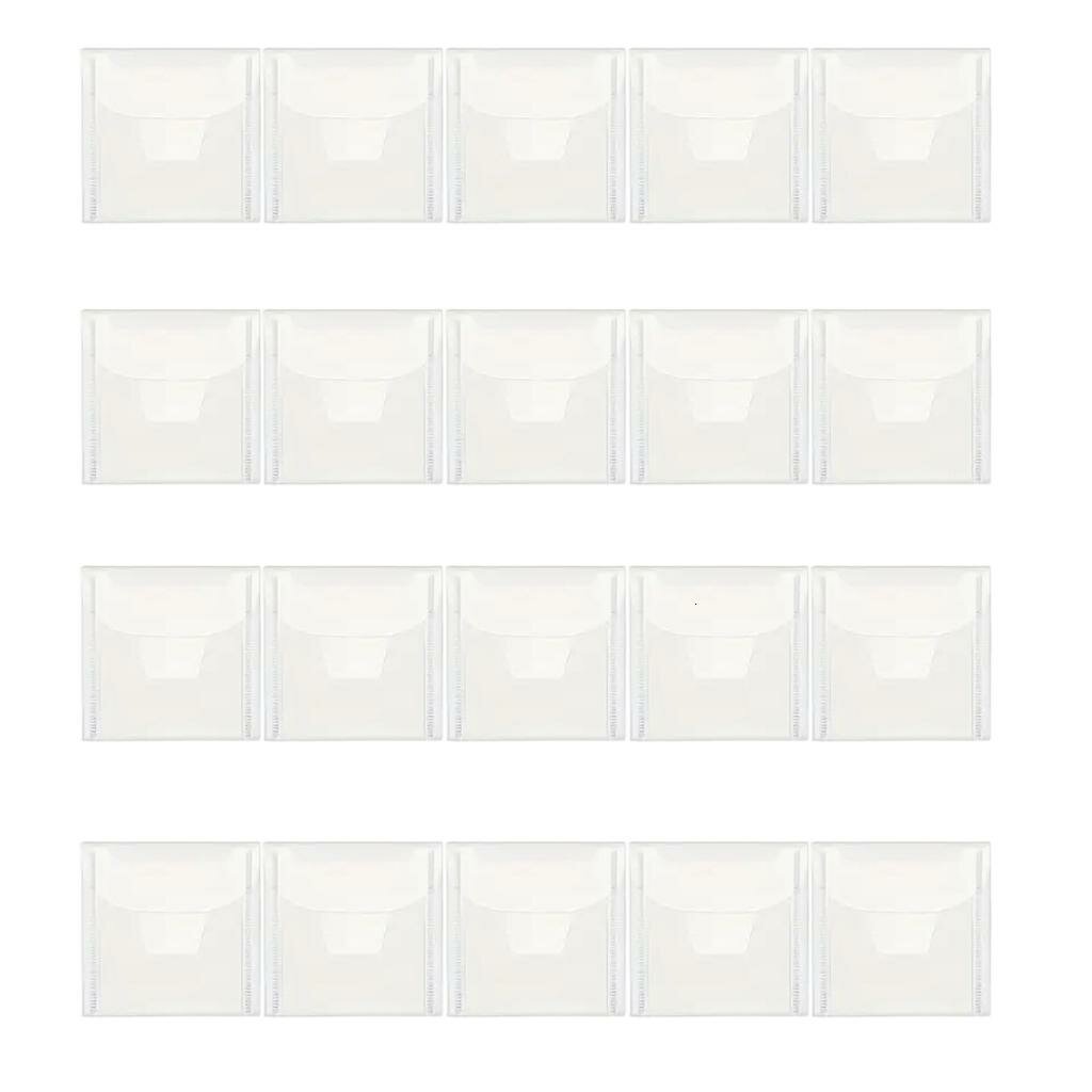 Прозрачные папки-конверты для документов, 20 шт, 10х10см
