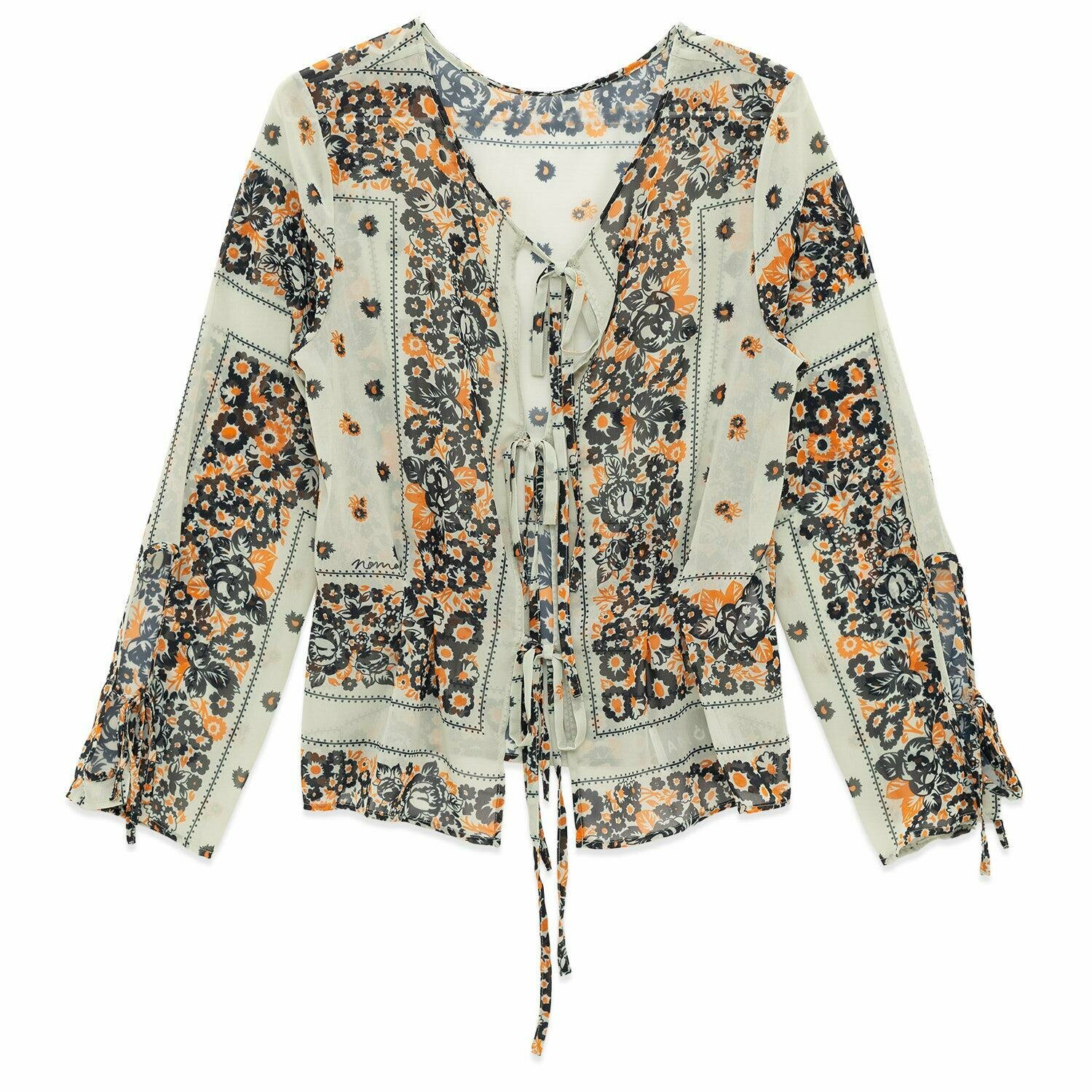 Блуза БЛУЗКА NOMA T.D. CHIFFON RIBBON BLOUSE