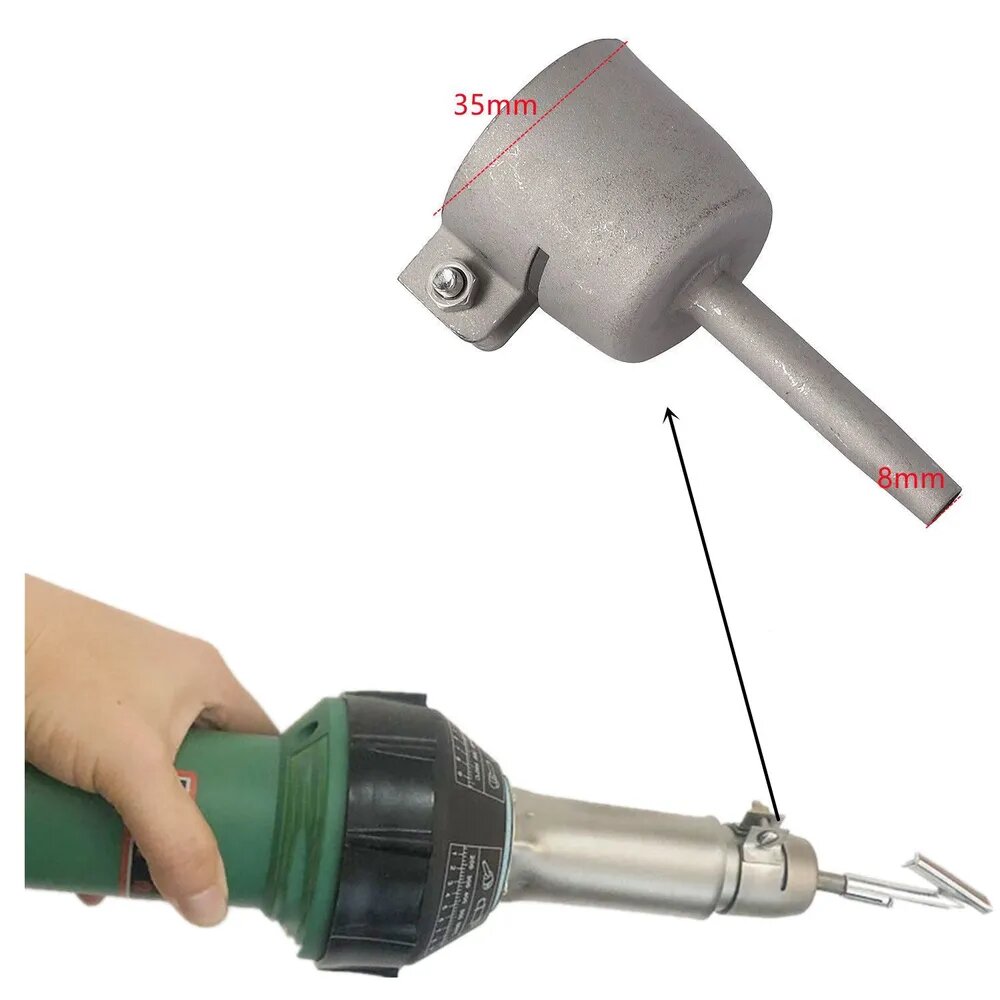 Сварочная насадка 35 мм на строительный фен для быстрой сварки и ремонта пластика PP ABS PE PVC PA ПВХ напольных покрытий линолеума