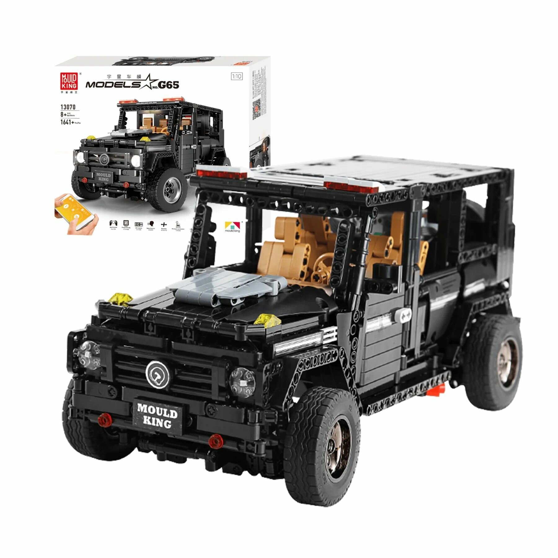 Конструктор Mould King 13070 "Mercedes-Benz Gelandewagen G65 с ДУ", 1662 детали