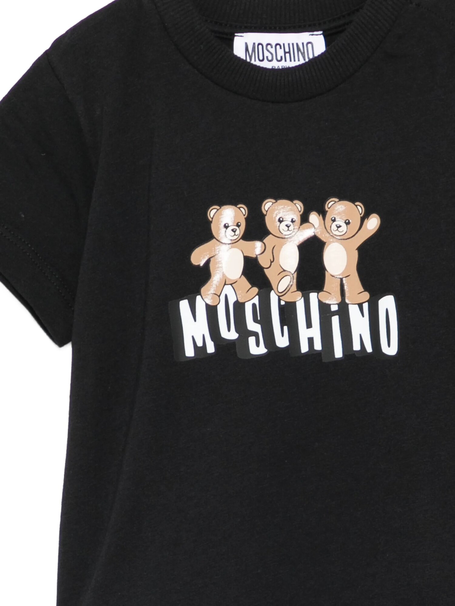 Футболка MOSCHINO Teddy Bear, размер 80, черный — фото 1