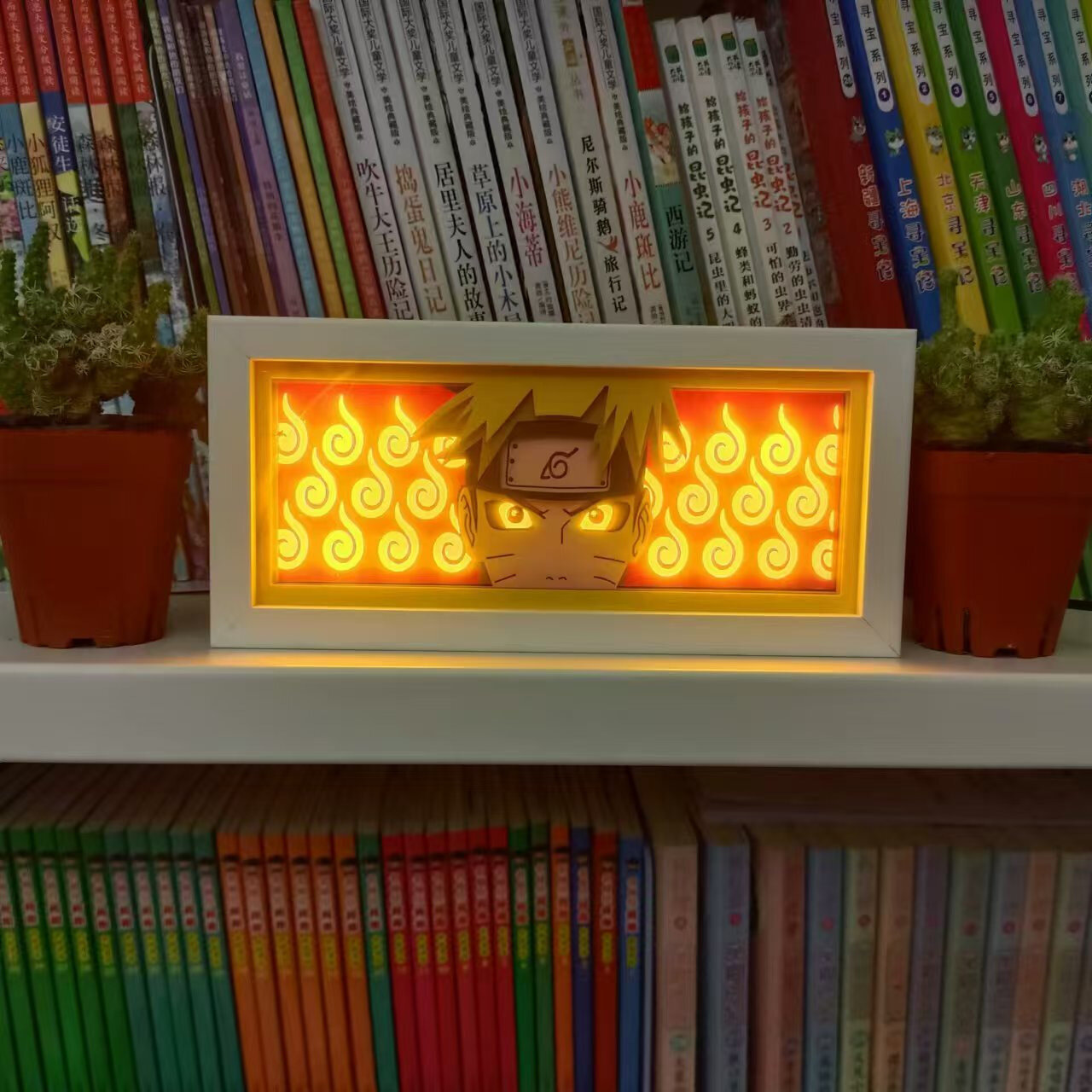 Аниме 3D бумажная поделка лампа с RGB пультом управления 16 цветов USB и батарейное питание настольная лампа
