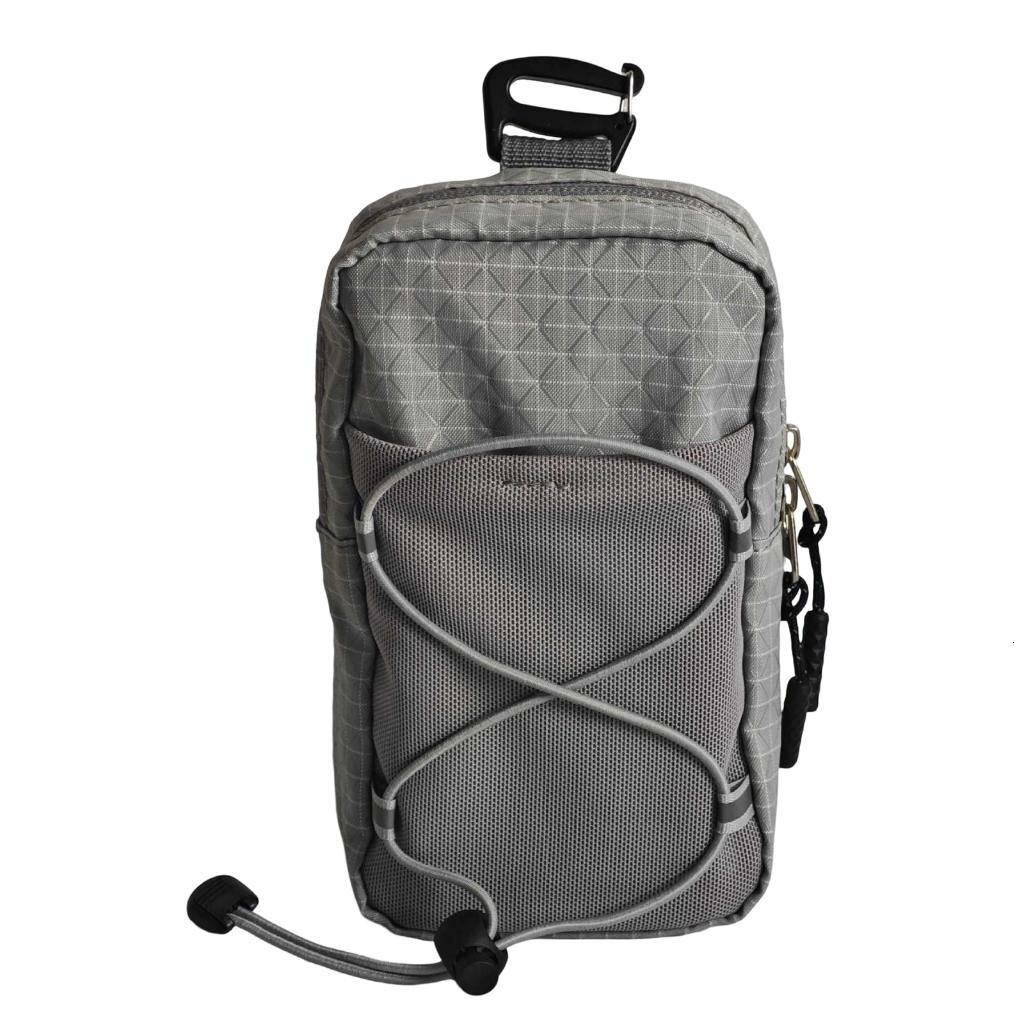 Навесная ручная сумка для походов, Серая, серая веревка