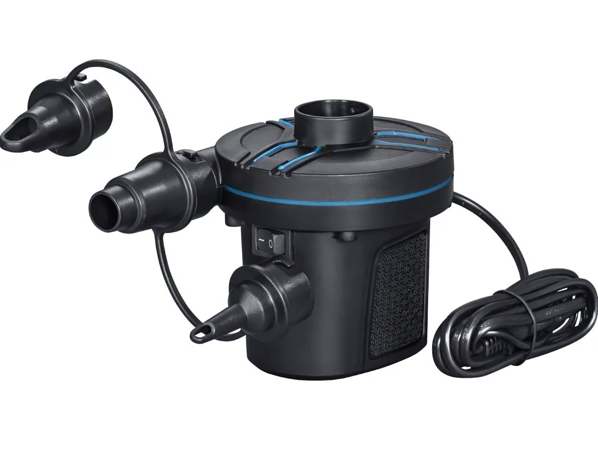 Насос электрический Bestway PowerTouch AC, 220В, для надувания и сдувания, 3 адаптера, 680 л/мин, 11x10x11 см