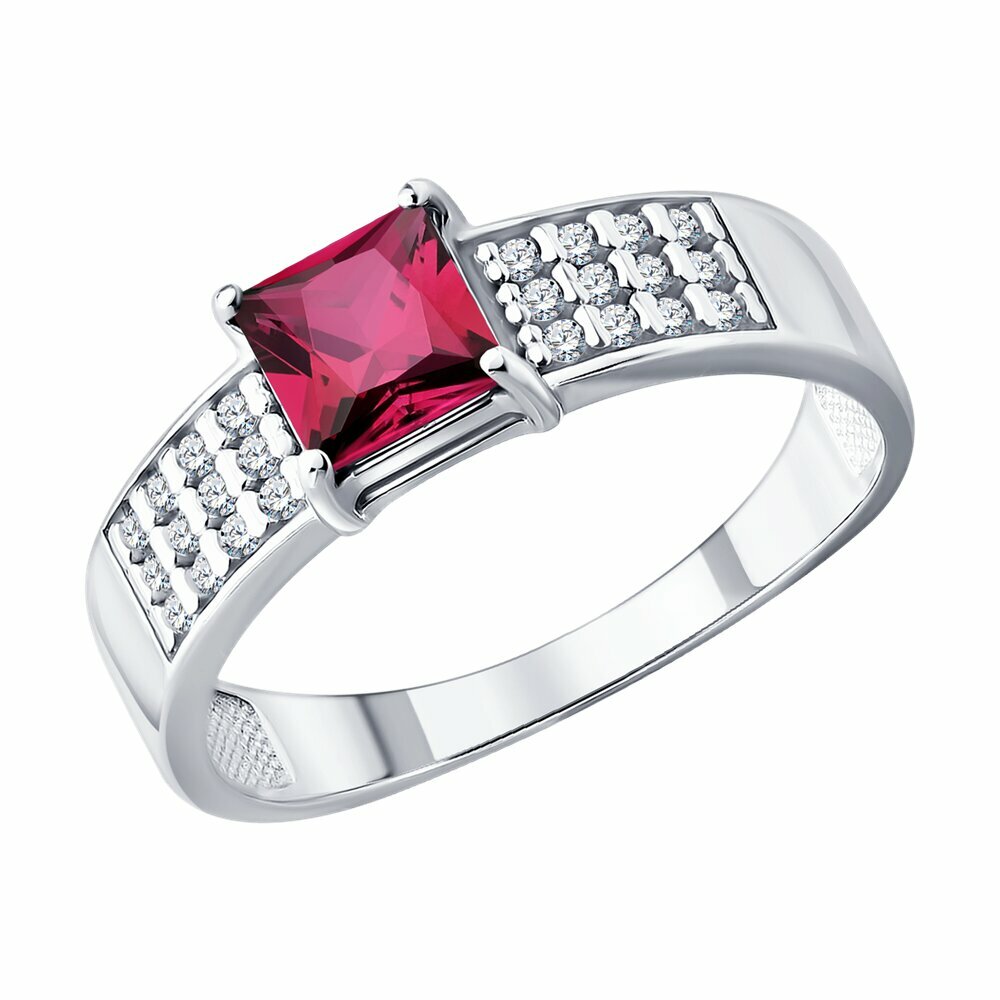 Кольцо, серебро, 925 проба, родирование