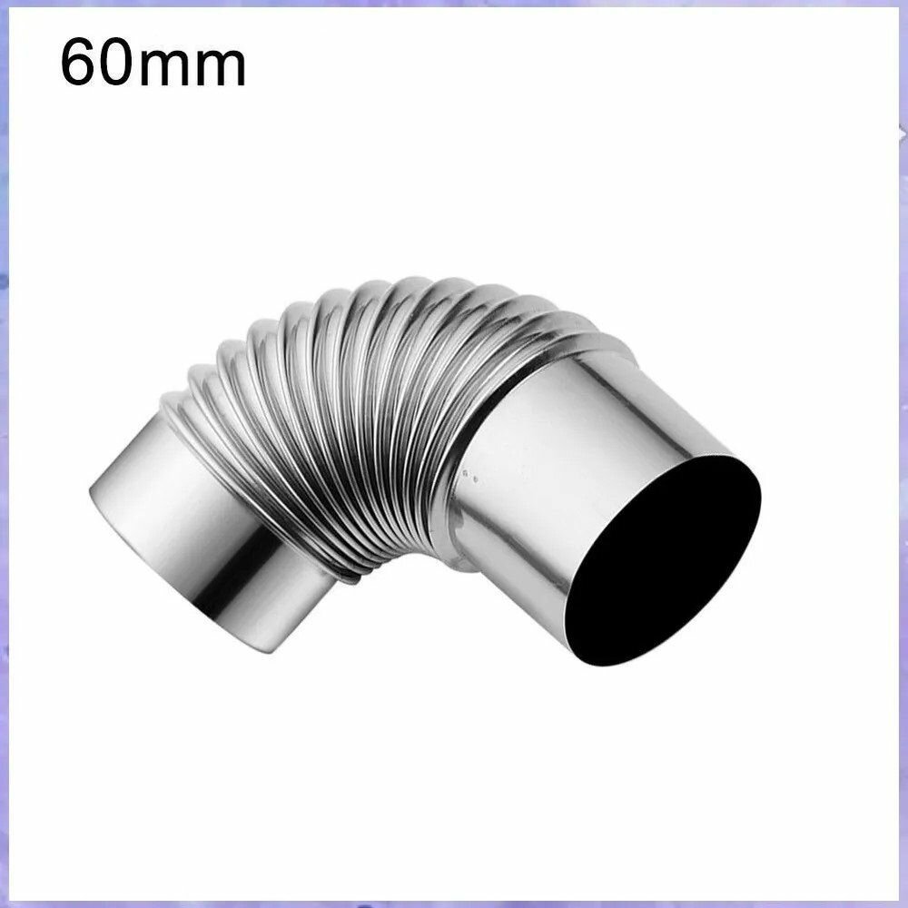 Эксклюзивный изогнутый дымоход 90 градусов из нержавеющей стали диаметром 60 мм