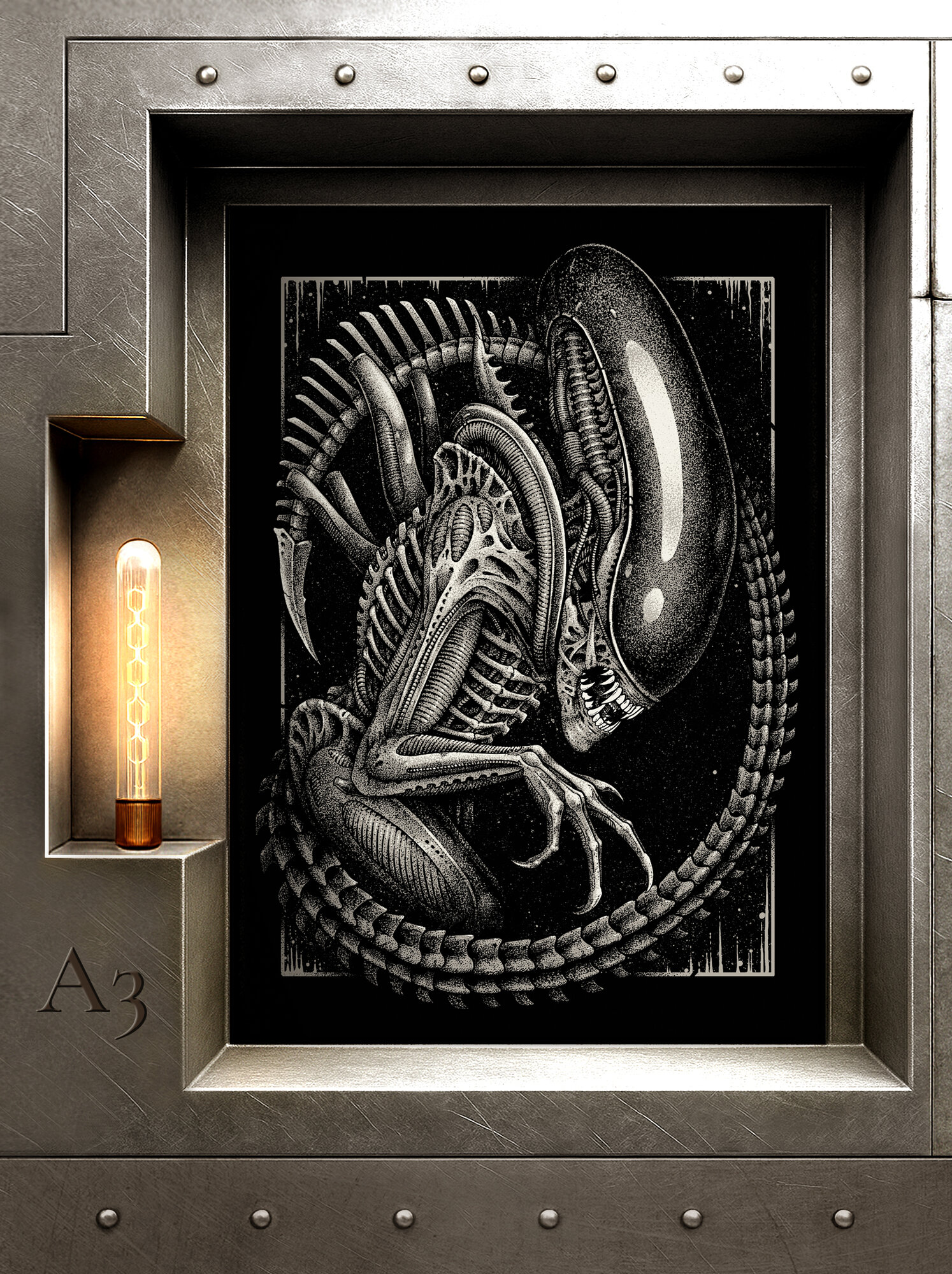 Постер Чужой - Плакат Alien - "Ксеноморф" - Формат А3 - Постер по фильму