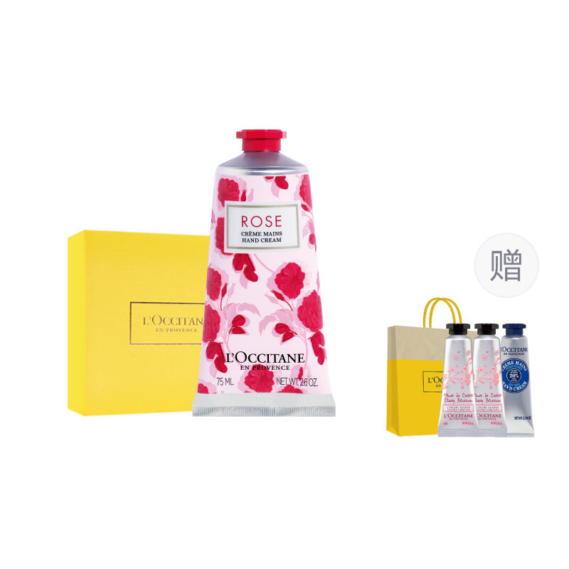 Крем для рук унисекс LOCCITANE Сердце Радости Розы, 75 мл, аромат розы, подарок