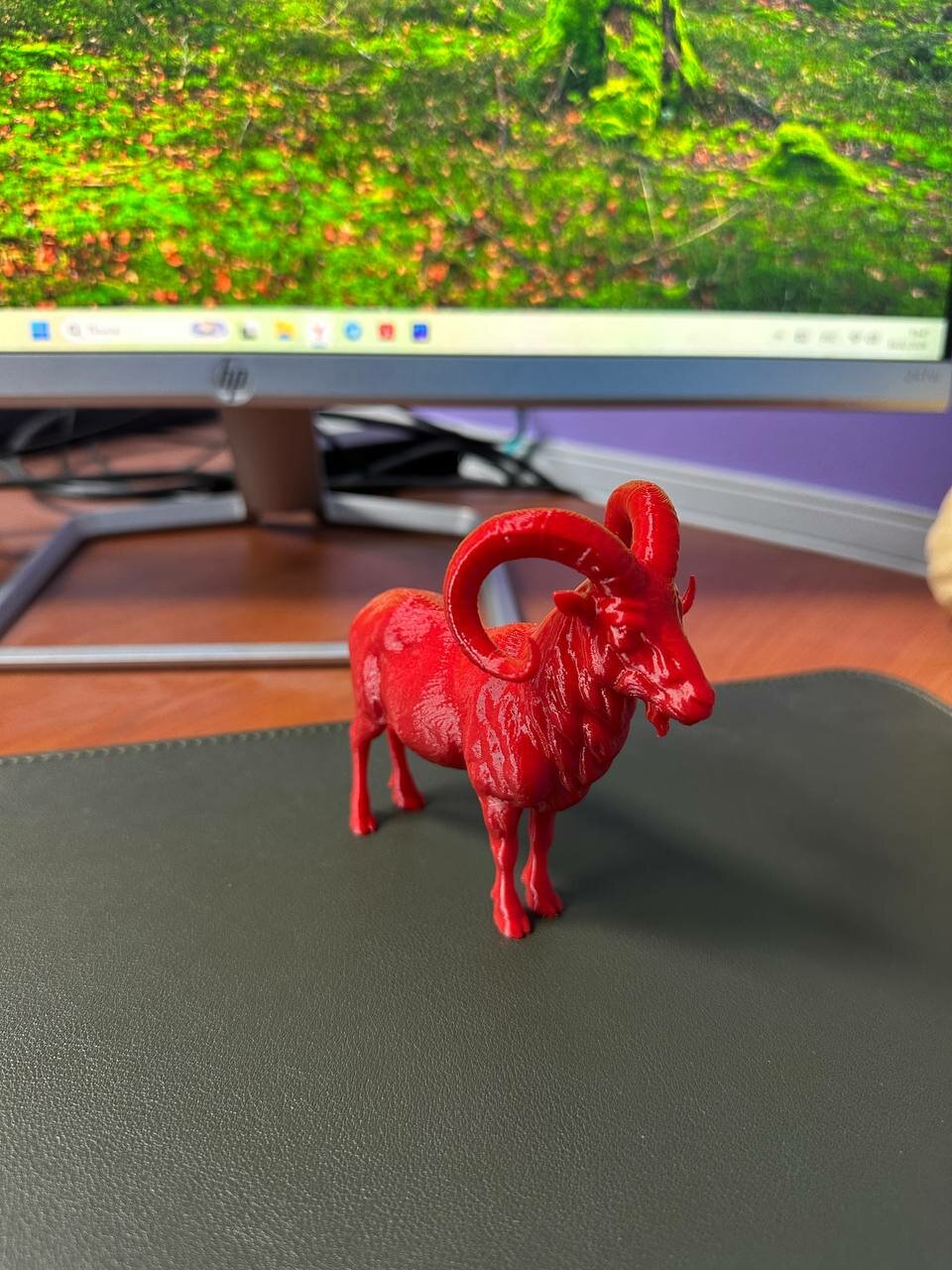 Красная Огненная Коза №4 (символ 2027 года, 3д-печать, пластик)