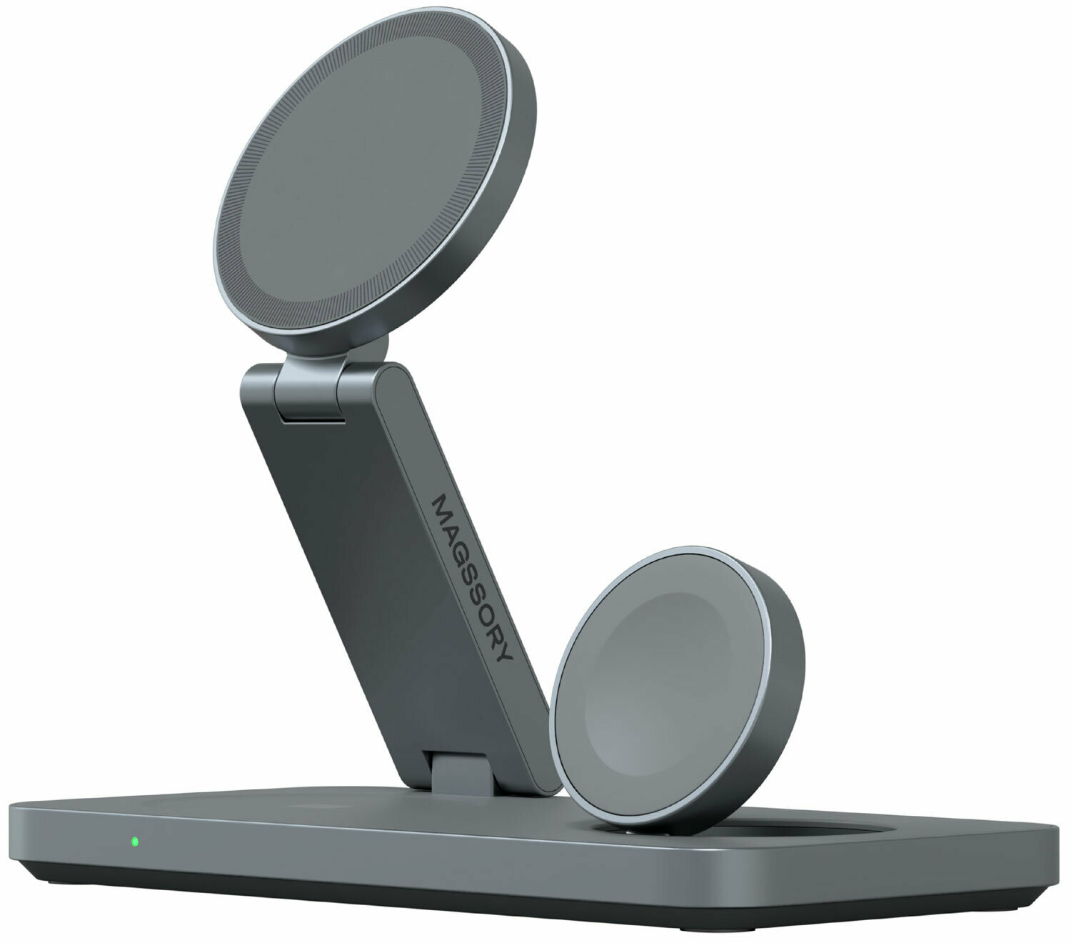 Складное беспроводное зарядное устройство 3 в 1 Magssory Yoga, для Samsung, с магнитами, с поддержкой Qi2, midnight (WCH017m)