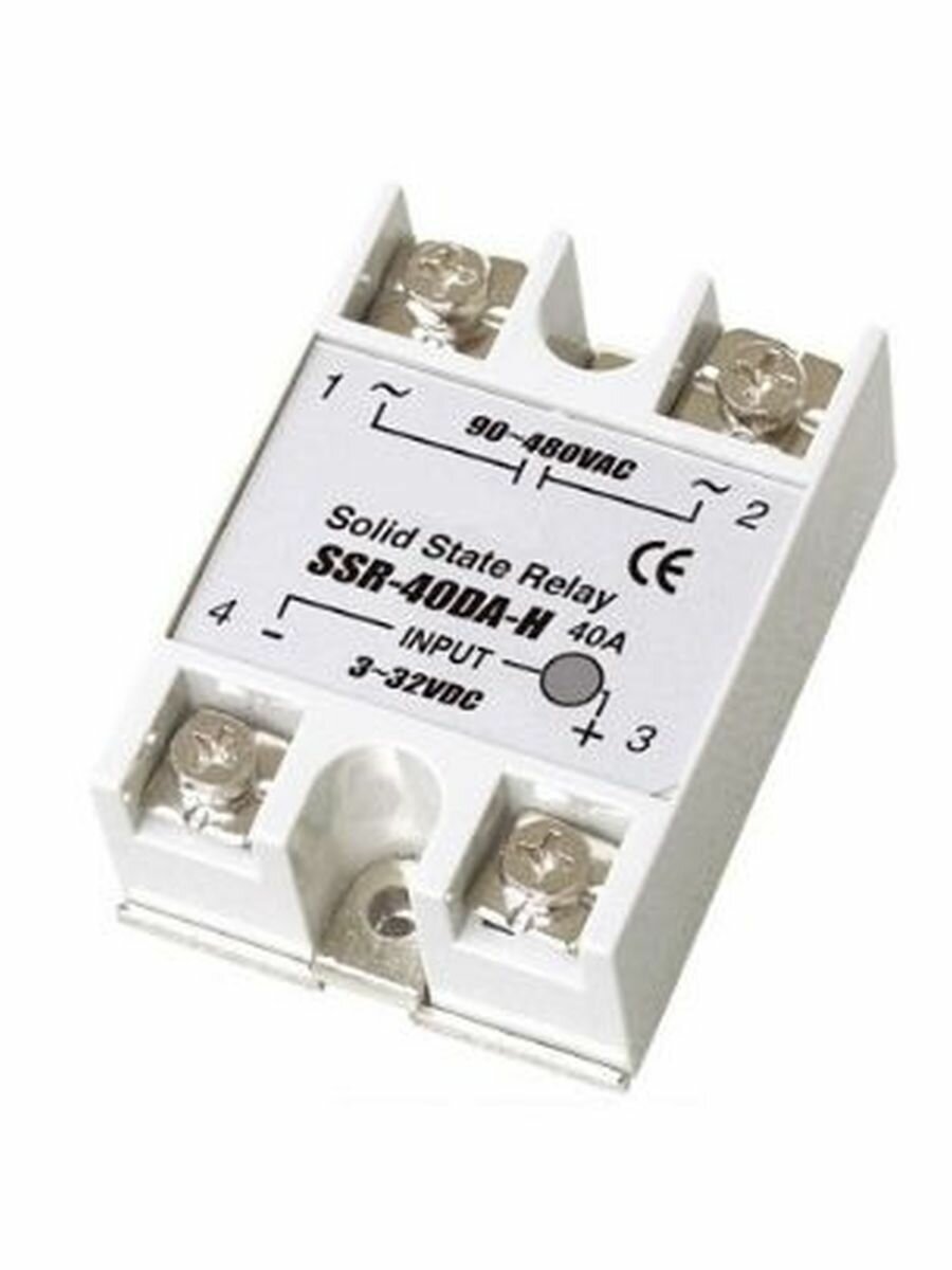 Твердотельное реле SSR-40DA-H 40А 3-32В DC, контроль 90.480В AC