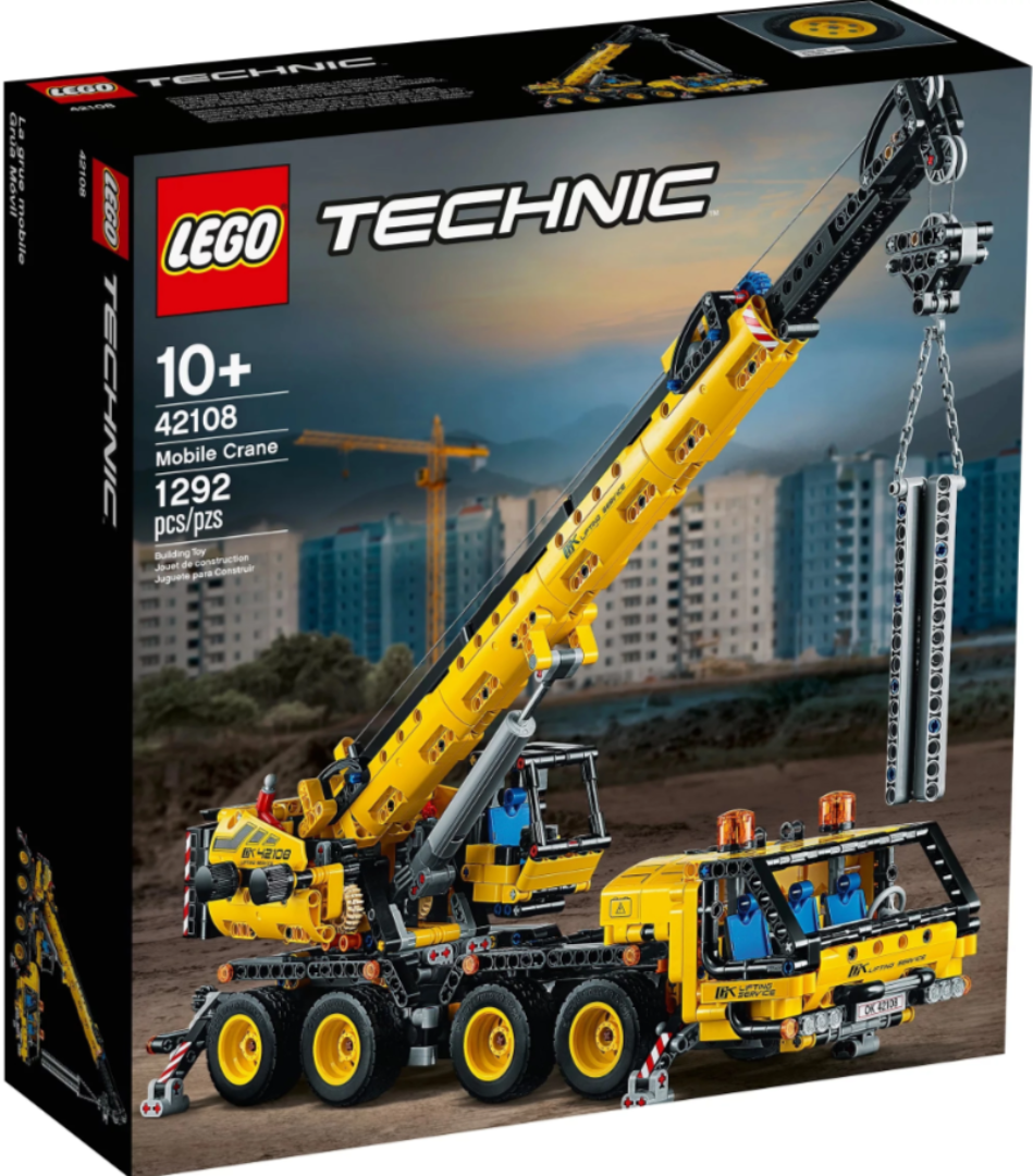 Конструктор LEGO Technic 42108 Мобильный кран, механический, подвижные элементы, 1292 дет. Mobile Crane