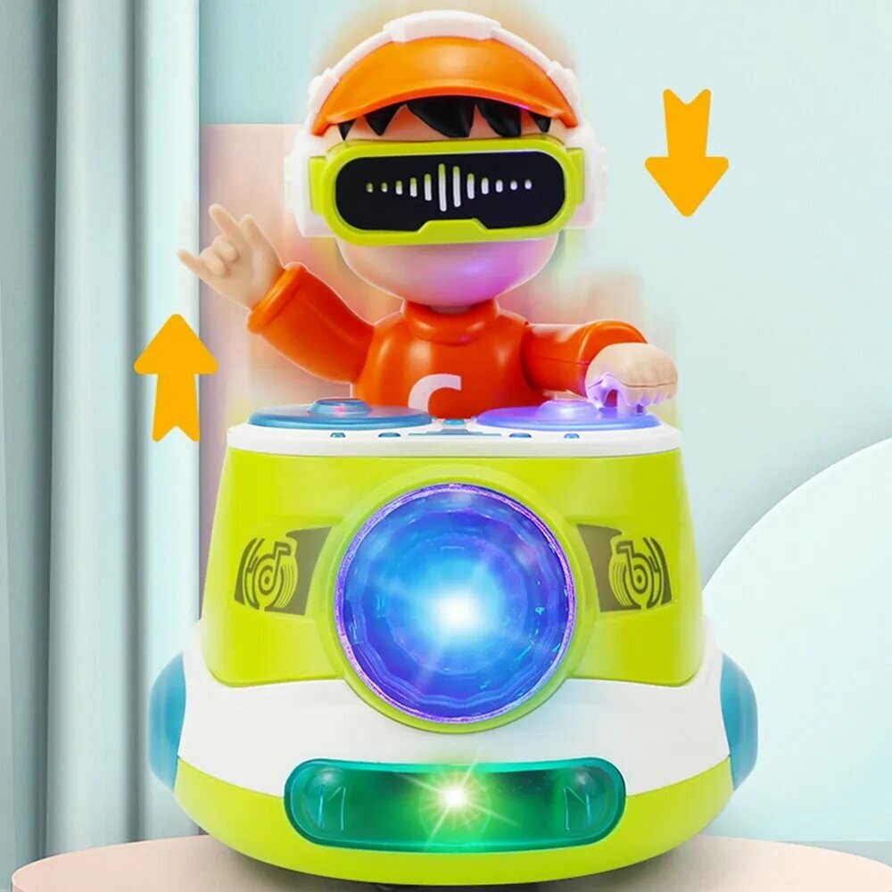 Детская игрушка DJ с подсветкой и музыкой, зеленая LD-174A