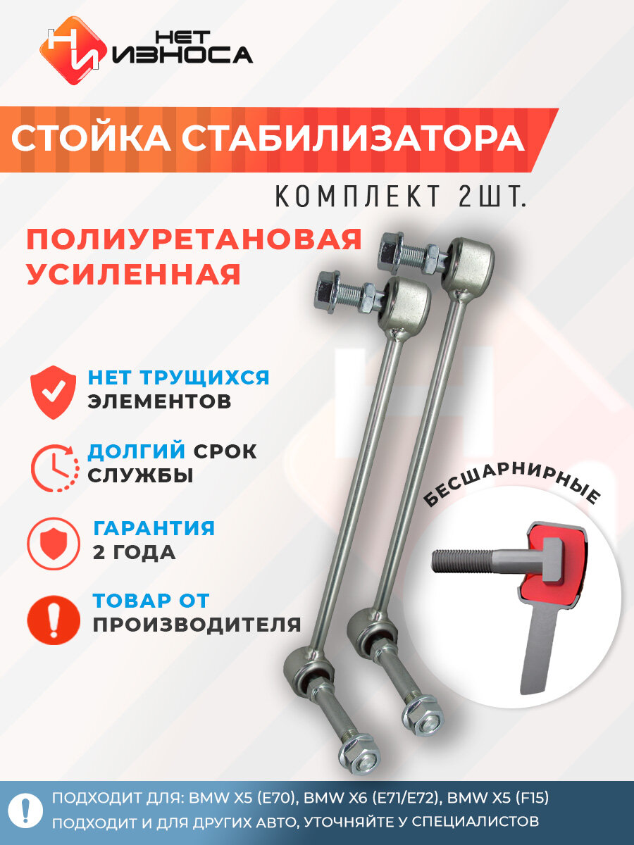 Стойки стабилизатора полиуретановые усиленные NL339 (левая и правая)