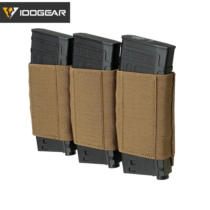 IDOGEAR Тройной держатель для журналов 5.56 Coyote Brown