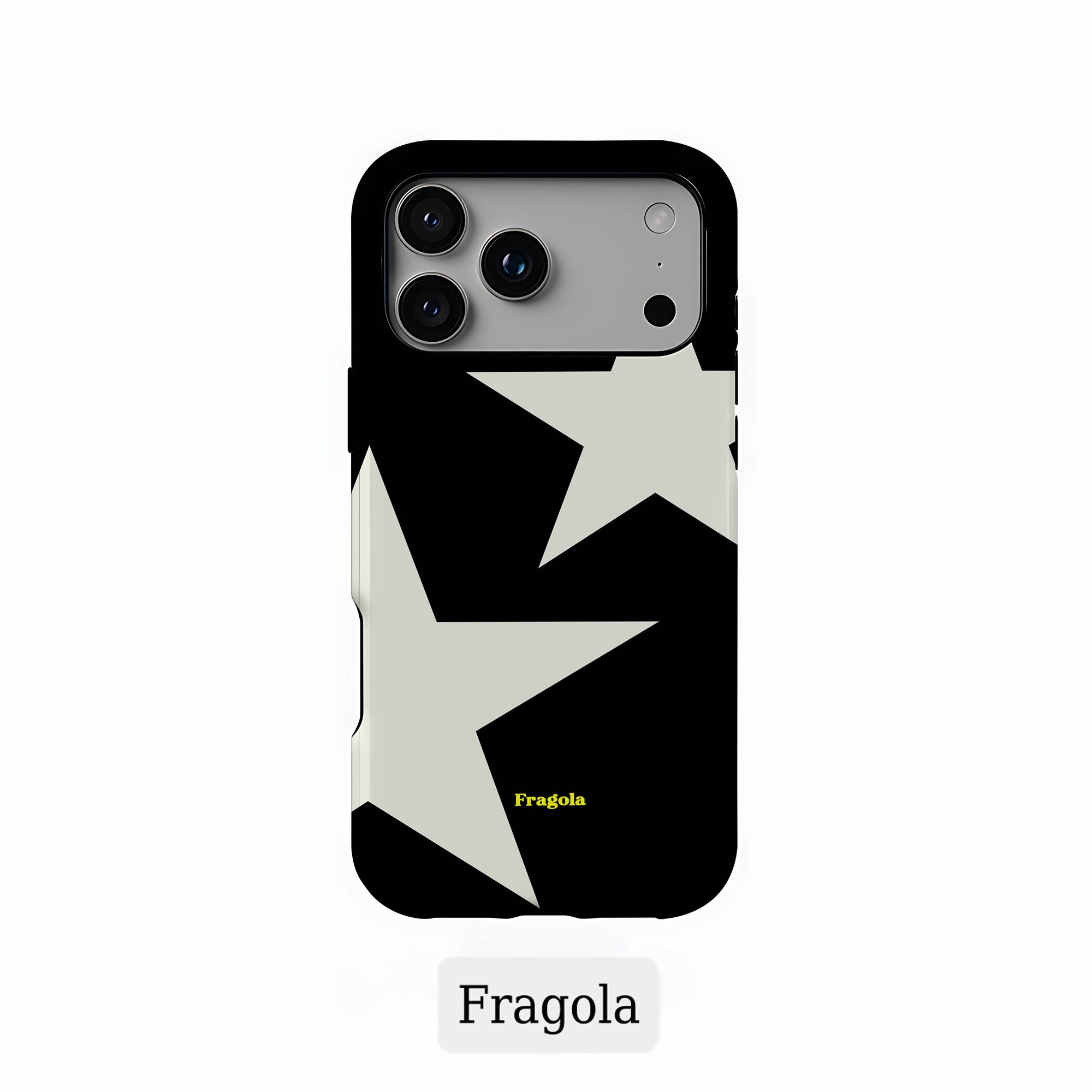 Чехол для телефона Fragola Stars Polka Dots для iPhone 17, Черный, FLR-375HKX34A3, iPhone 15 Plus