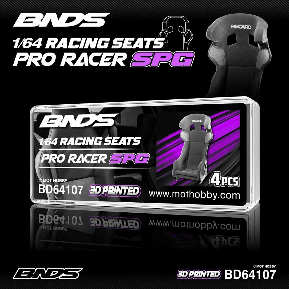BNDS 1/64 Гоночные сиденья Pro Racer SPG (4 шт) Racing Seats G
