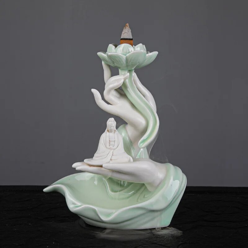 Курильница Будда в форме руки, Цвет: Guanyin