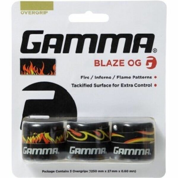 Намотка для теннисной ракетки Gamma Blaze (Гамма Блейз) пламя, 3 шт. в блистере