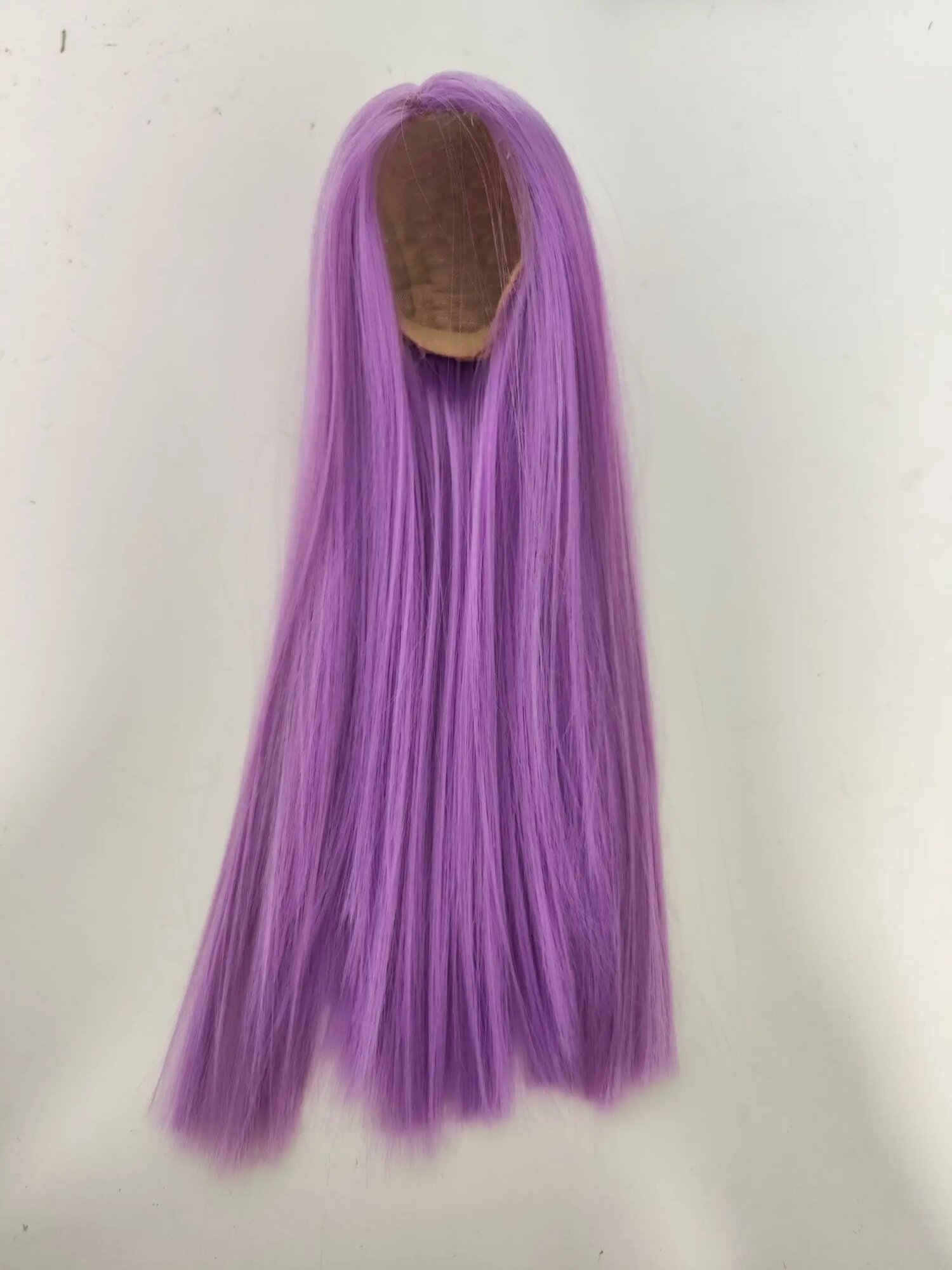 Парик для куклы BJD, высокотемпературное волокно, Фиолетовый, 19 light purple, for head 18-19cm