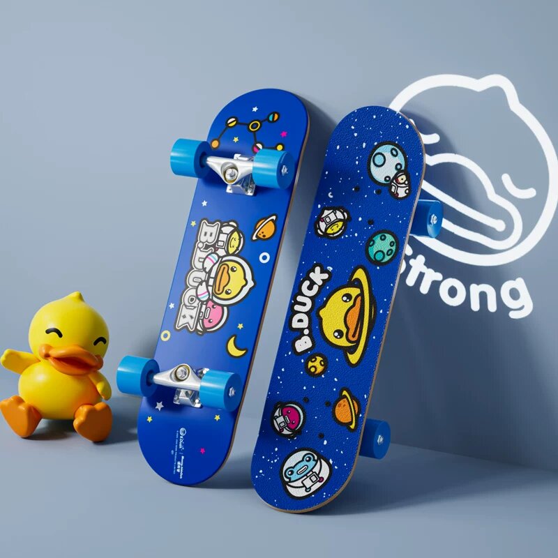 B.Duck Космическая Планета 28-дюймовый Детский Скутер с Обычными Колесами и Защитным Оборудованием для Детей 1-3 Лет
