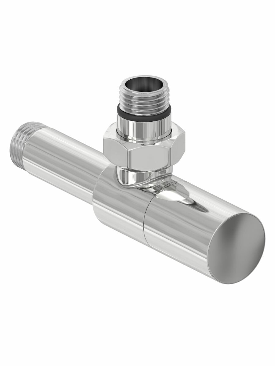 Сунержа Вентиль угловой (цилиндр) G 1/2" НР х G 1/2" НР, цвет хром