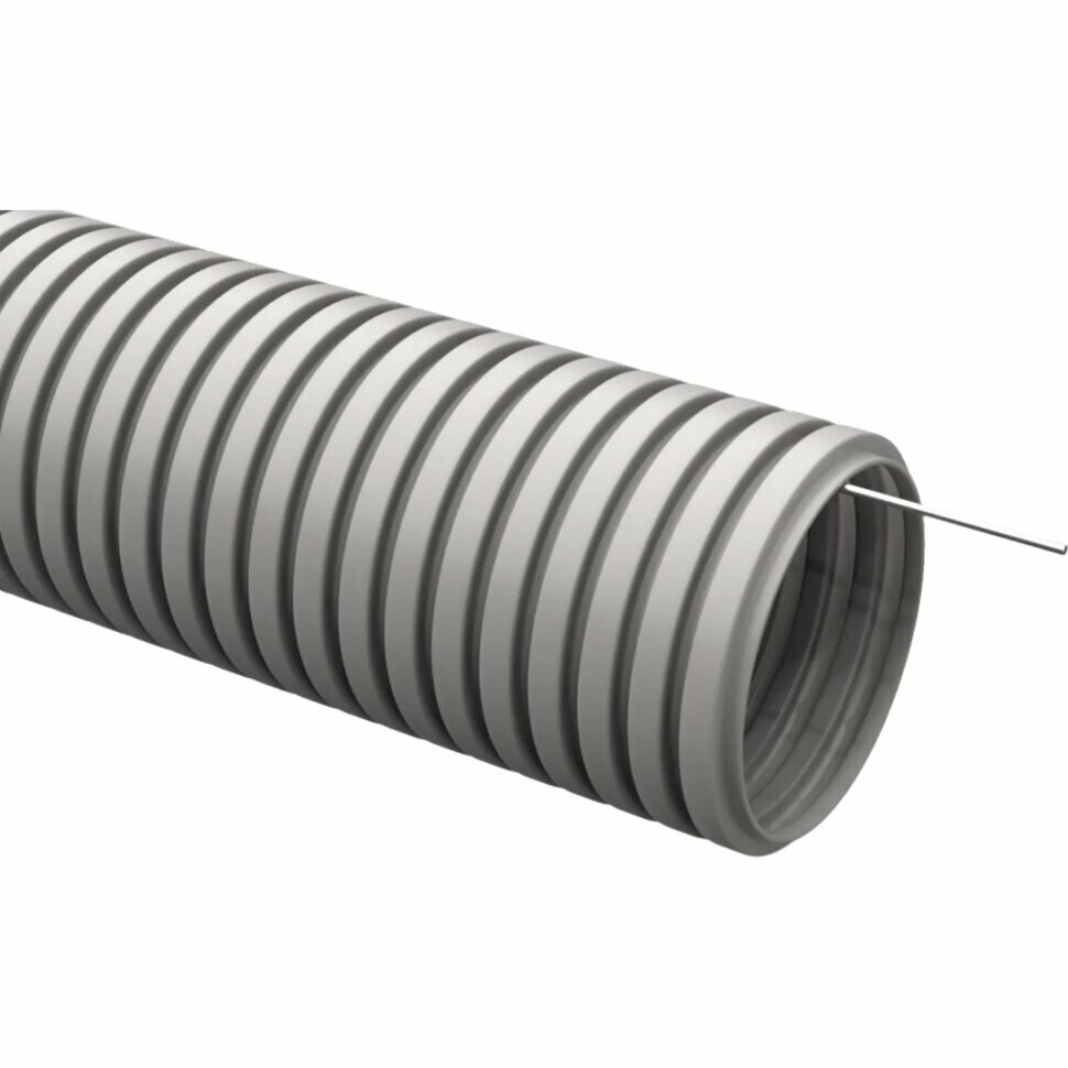 Труба гофр. ПВХ ELASTA d=16мм с зондом (50м) IEK, 2351238