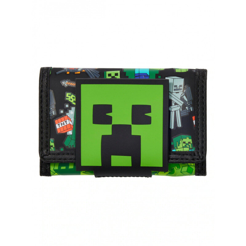 Рюкзак Smiggle Minecraft, Обсидианово-черный с изумрудными пикселями