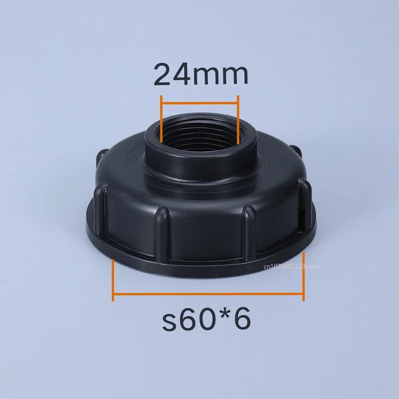 Пластиковые фитинги для бака IBC S60X6 Black 24mm