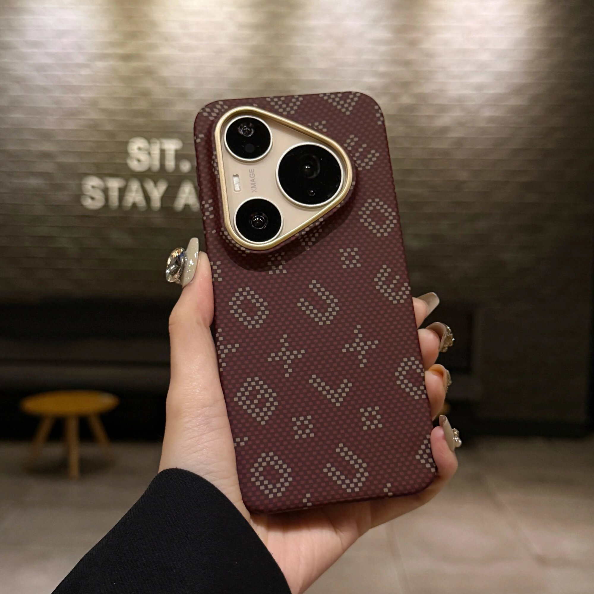 Магнитный роскошный чехол для Huawei Pura 90 Pro Max 90 pura 90 pro max, Коричневый, KY-RLRS-RED