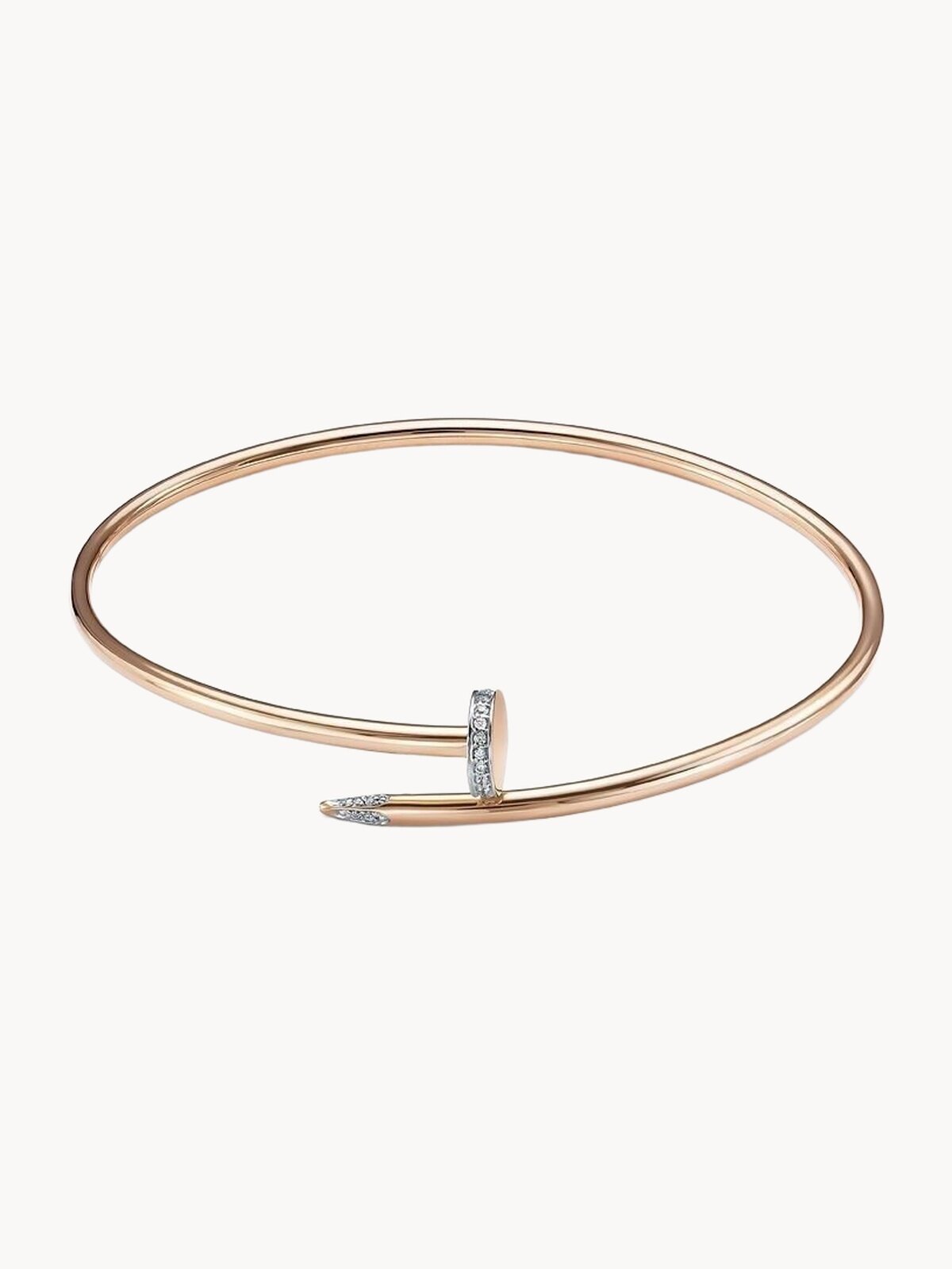 Браслет, комбинированное, красное золото, 585 проба, родирование, фианит