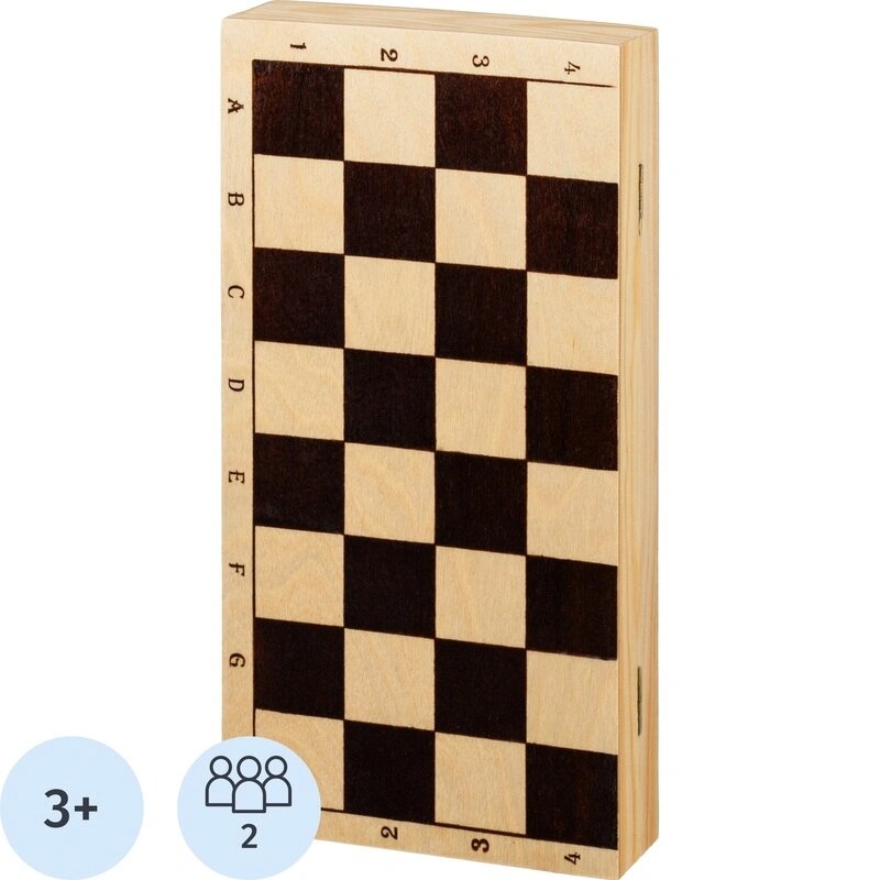 Настольная игра шашки Три совы деревянные, доска 29х29см НИ_46629