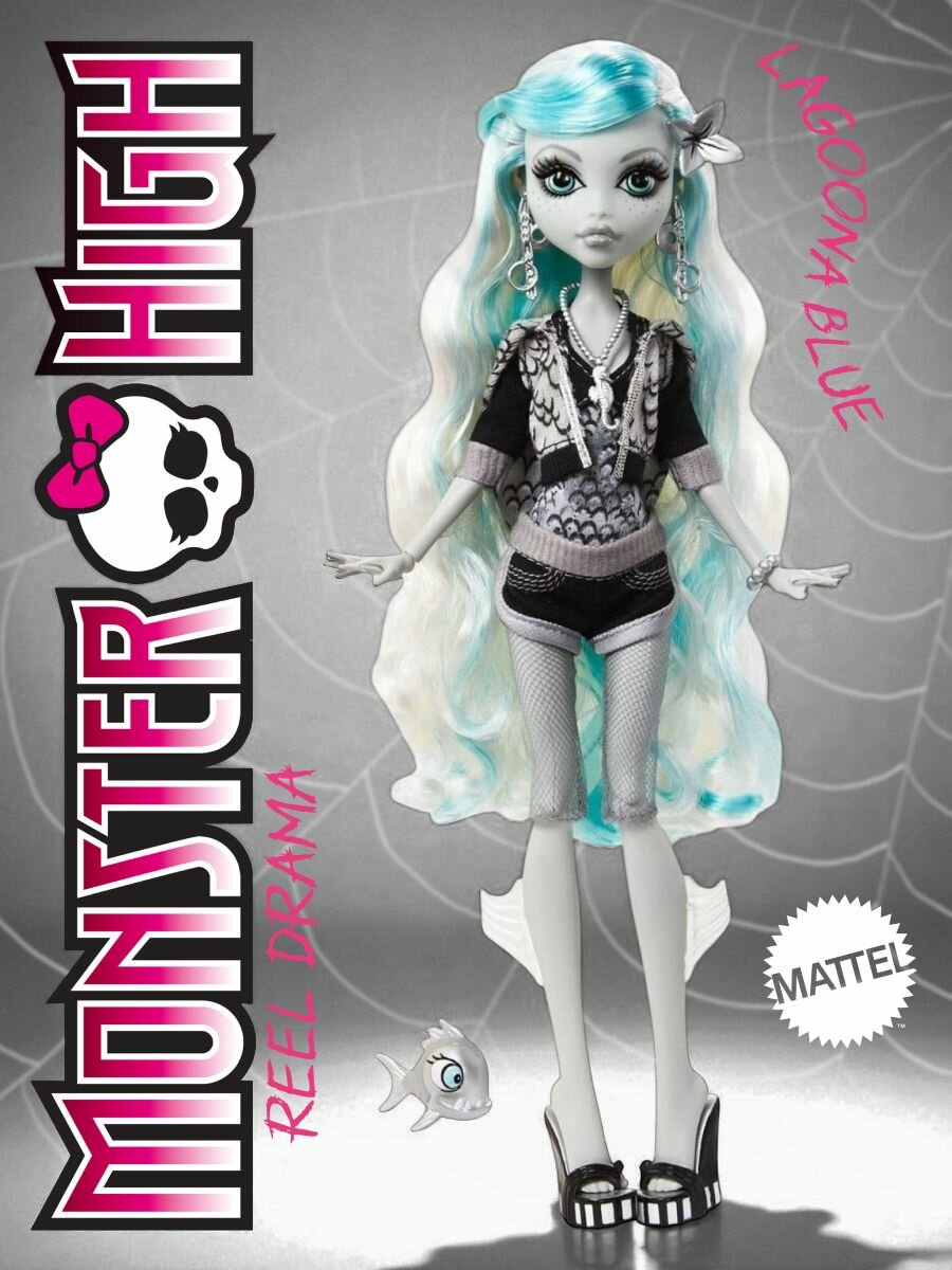 Шарнирная кукла Monster High Reel Drama HKN30 Лагуна Блю Монстер Хай Mattel