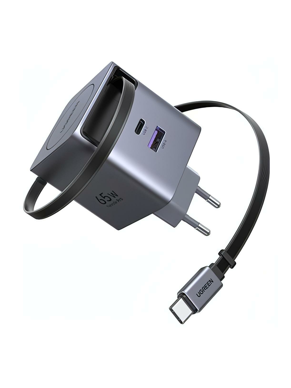 Сетевое зарядное устройство uGreen X615 (65825) 65W Space Grey